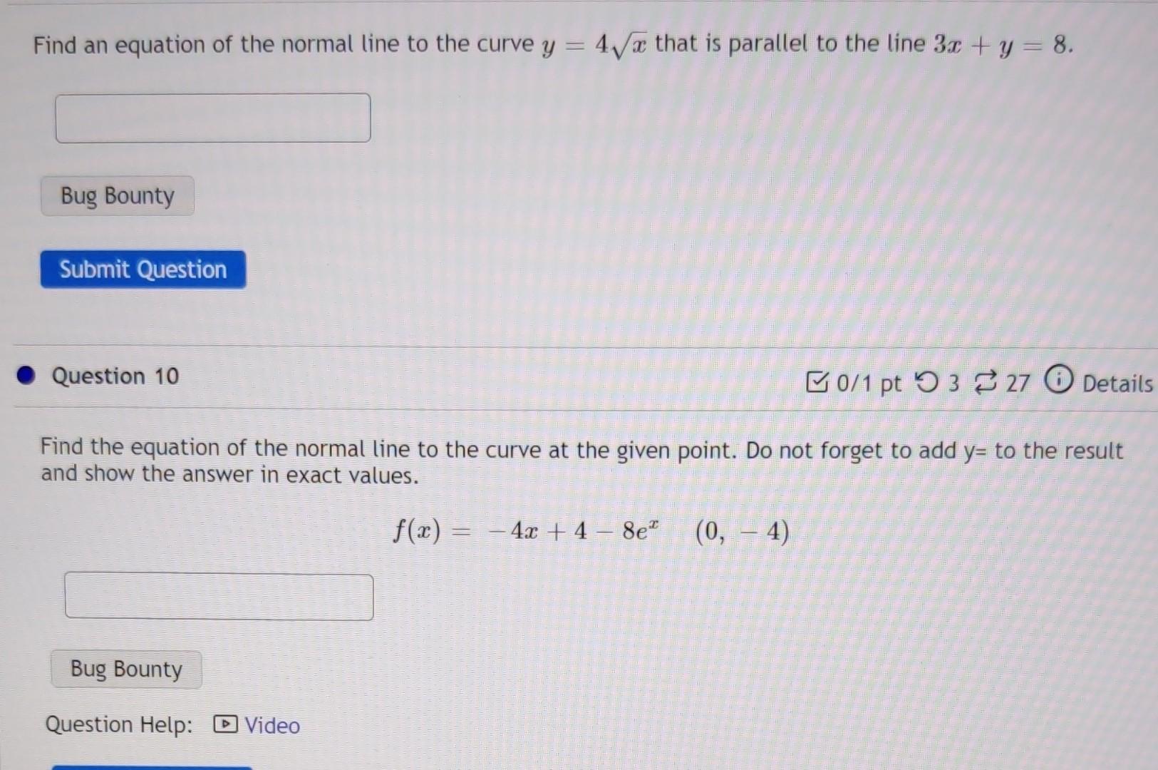 Solved Find an equation of the normal line to the curve y = | Chegg.com