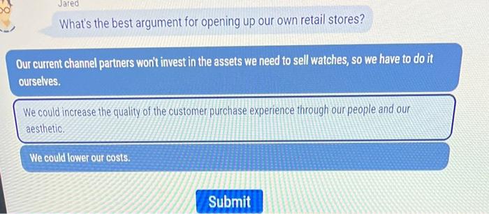Solved Jated What's the best argument for opening up our own | Chegg.com