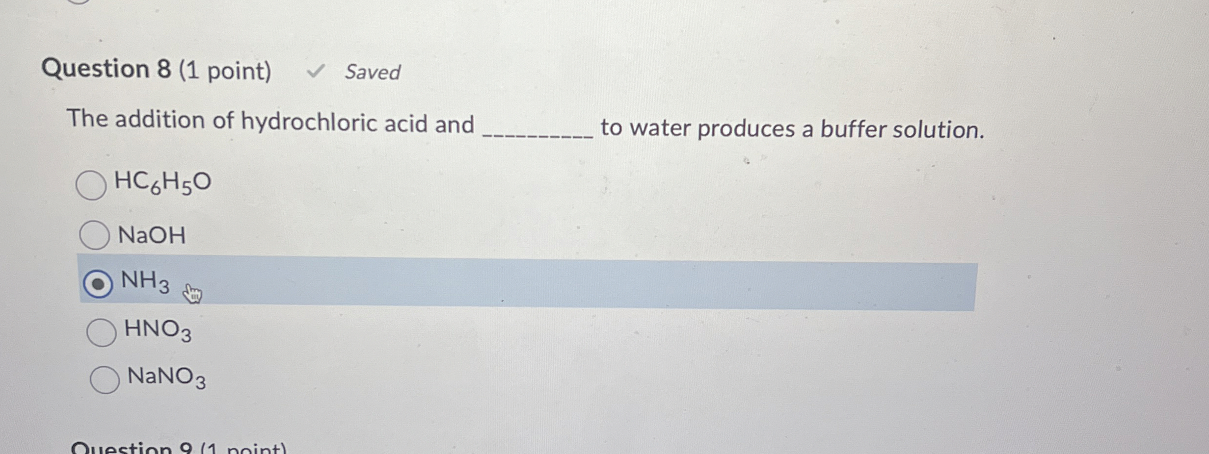 Solved Question 8 (1 ﻿point) ﻿SavedThe addition of | Chegg.com