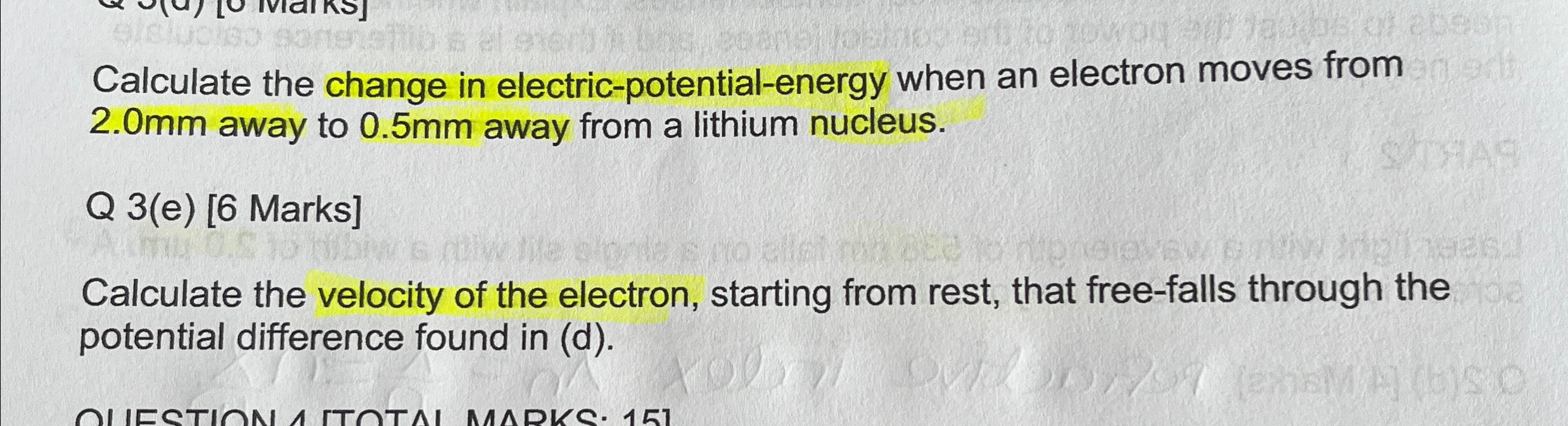 Solved Calculate the change in electric-potential-energy | Chegg.com