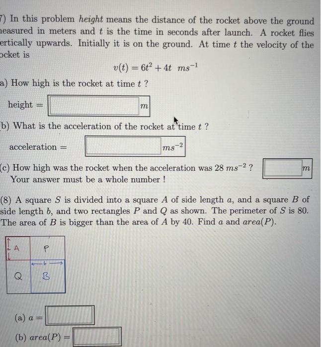 Solved In this problem height means the distance of the | Chegg.com