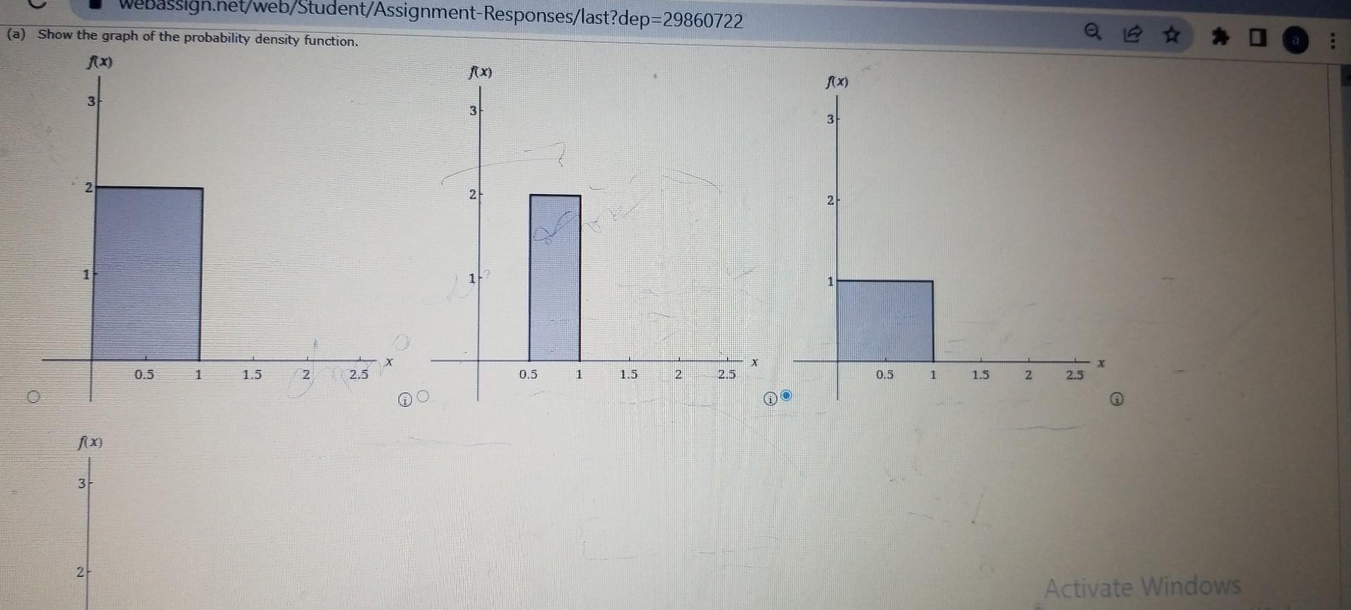 Solved a) Show the graph of the probability density | Chegg.com