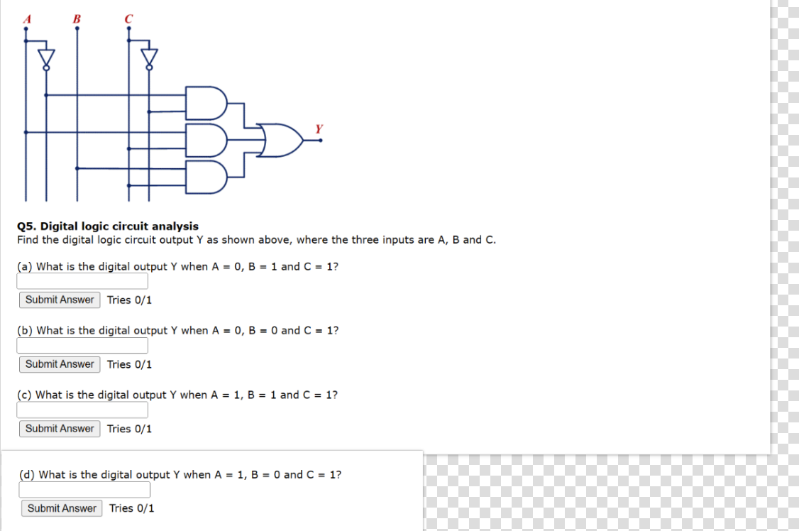 Solved Q5. ﻿Digital logic circuit analysisFind the digital | Chegg.com