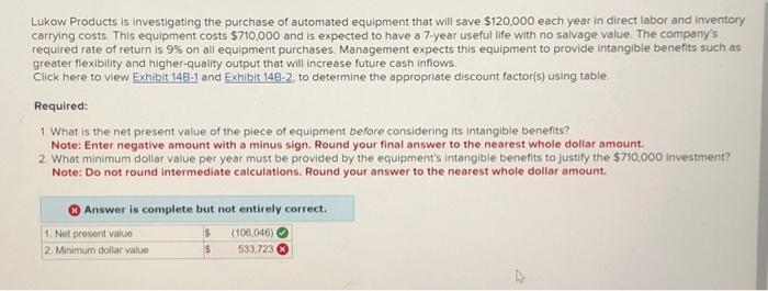 Solved Lukow Products is investigating the purchase of | Chegg.com