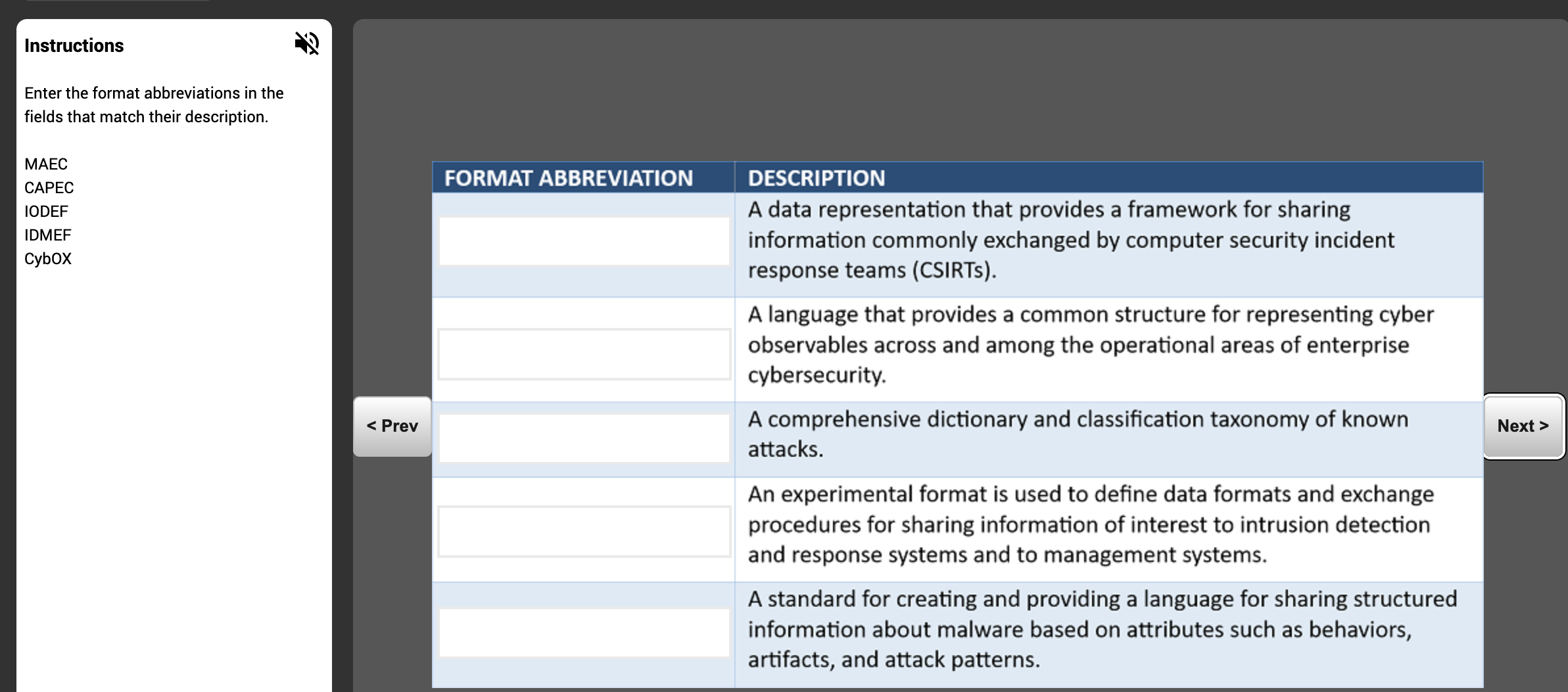 Solved Enter the format abbreviations in the fields that | Chegg.com