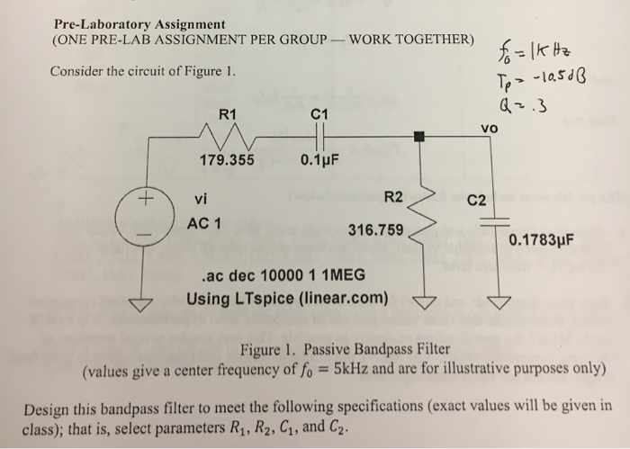 Solved Pre-Laboratory Assignment (ONE PRE-LAB ASSIGNMENT PER | Chegg.com