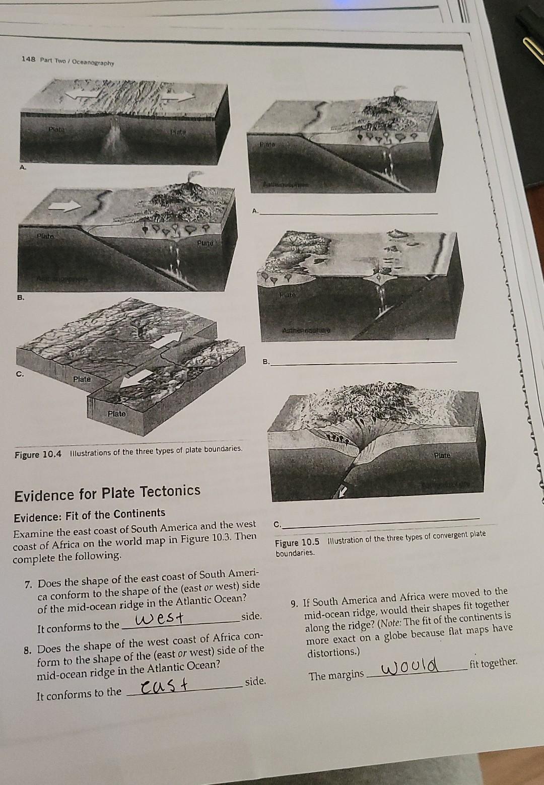 Solved SUMMARY/REPORT PAGE EXERCISE 10 The Dynamic Ocean | Chegg.com