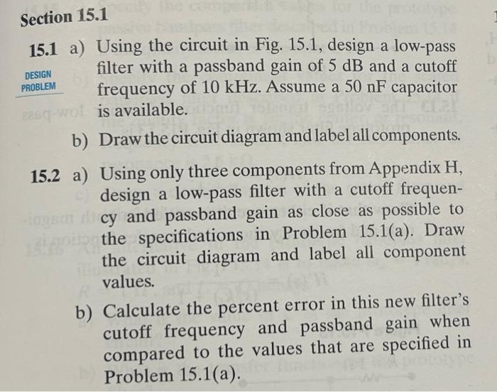 Common Standard Component ValuesFigure 15.1 Δ A | Chegg.com