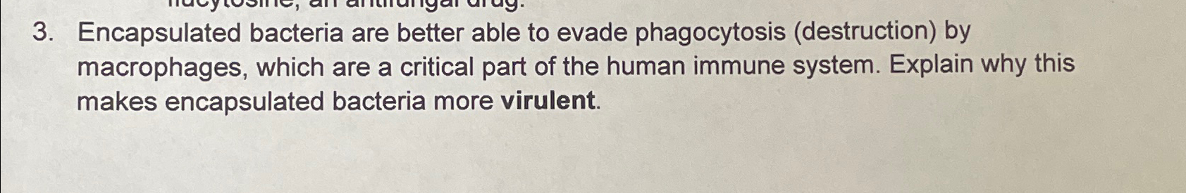 Solved Encapsulated bacteria are better able to evade | Chegg.com