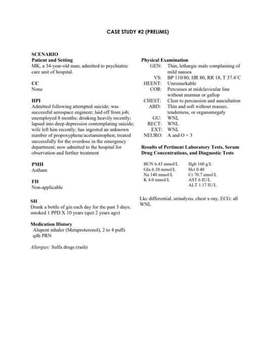 Solved CASE STUDY #2 (PRELIMS)CASE STUDY PRESENTATION | Chegg.com