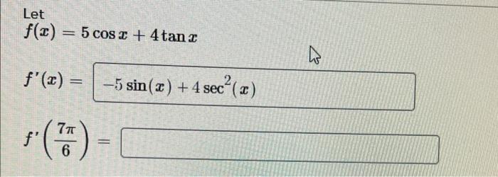 Solved If f(x) = 4x sin a cosa, find f'(x)=-4x sin²(x) + 4x | Chegg.com