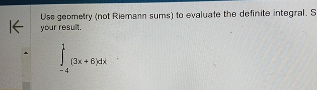 Solved Use geometry (not Riemann sums) ﻿to evaluate the | Chegg.com