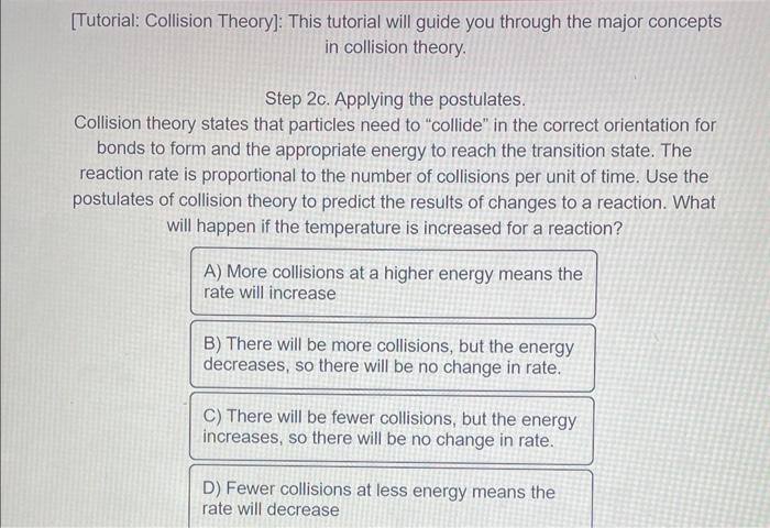 Solved in collision theory. Step 2c. Applying the | Chegg.com