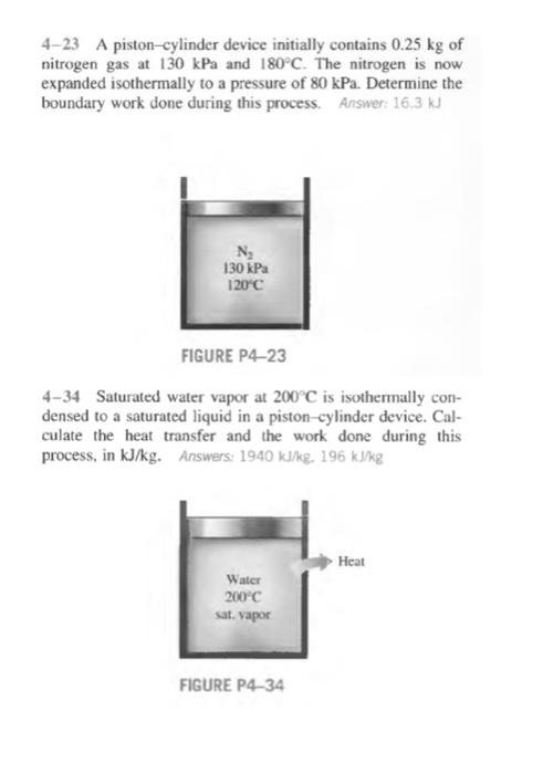 Solved 4-6 Calculate the total work. in kJ, produced by the | Chegg.com
