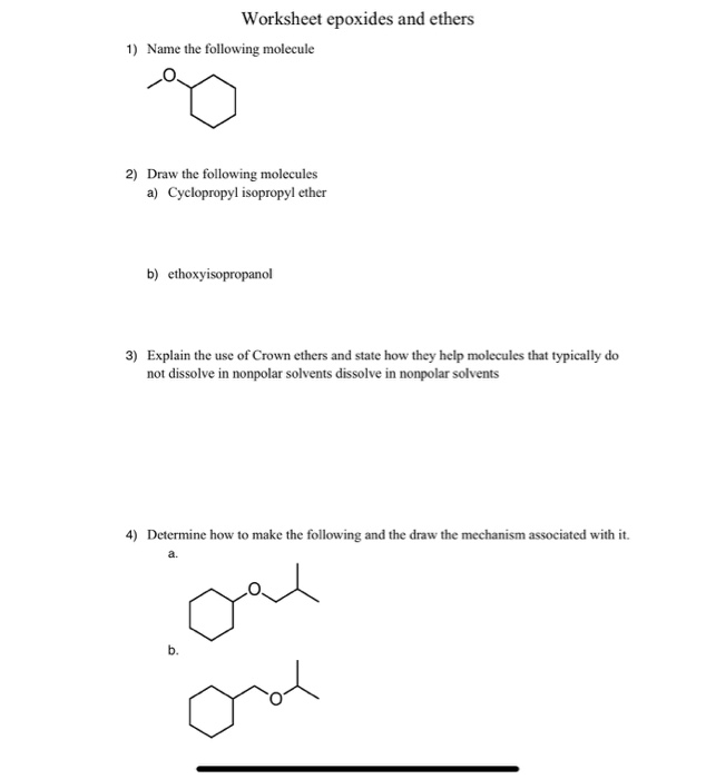 Solved ochem ii alcohols and ethers worksheet help. please | Chegg.com