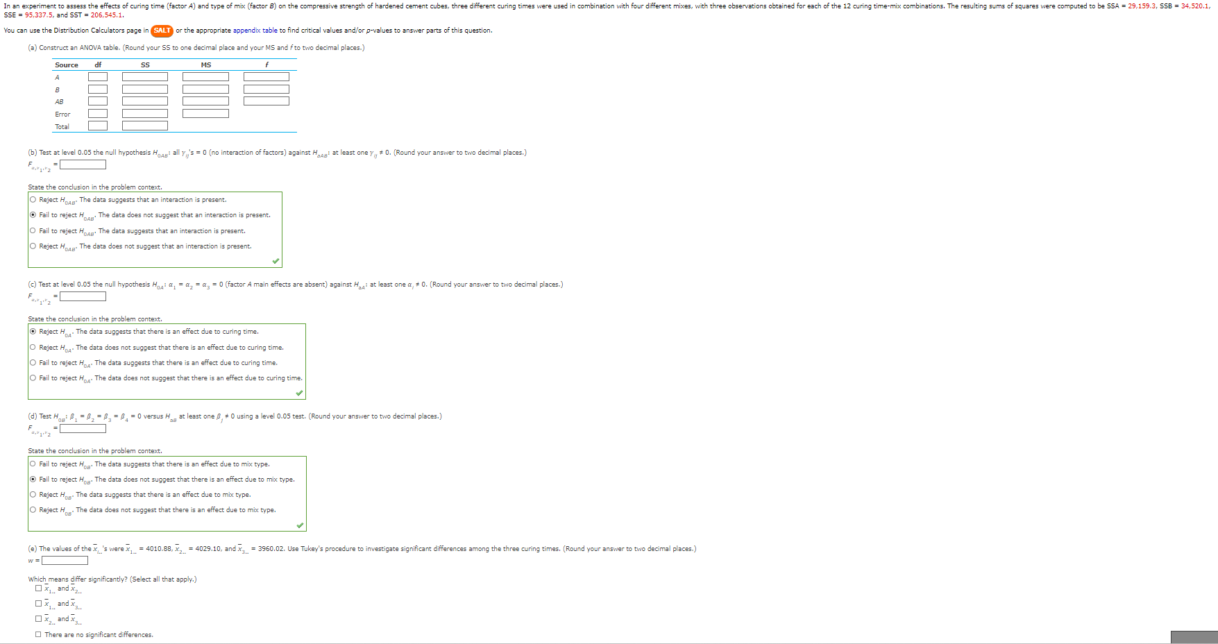 Solved Please Help with this Stats problemSSE =95,337.5, | Chegg.com