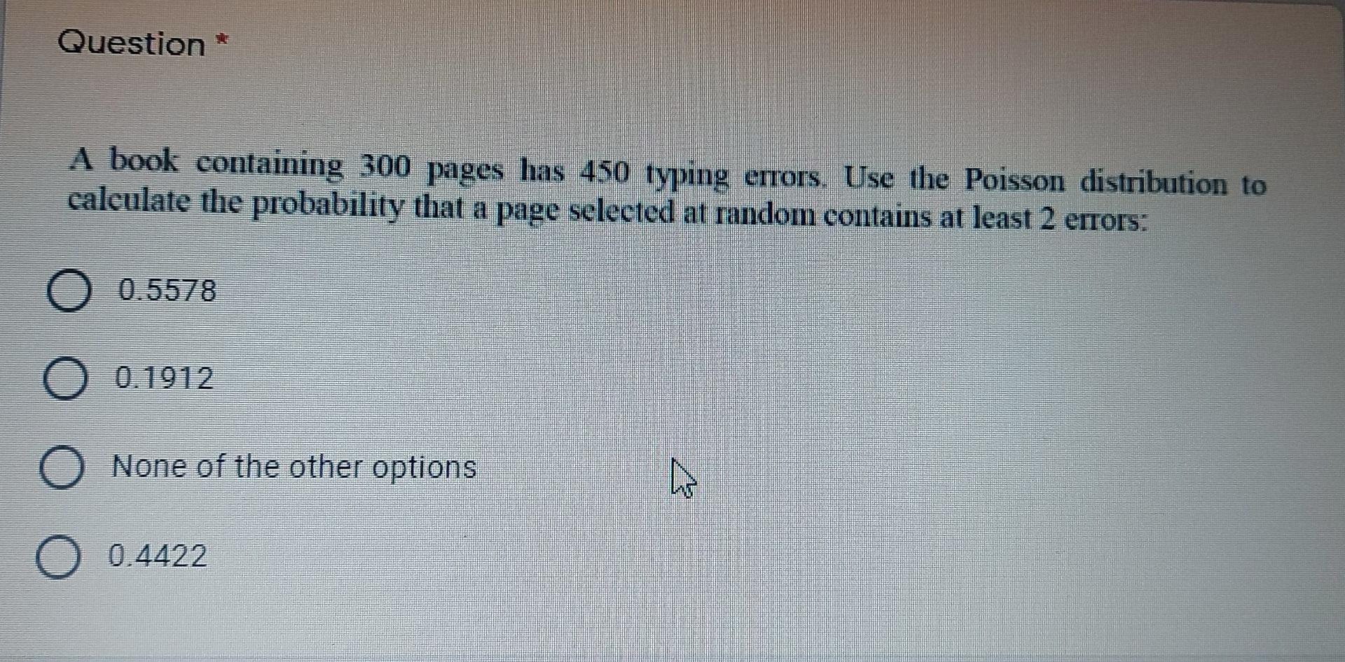 Solved Question* A book containing 300 pages has 450 typing | Chegg.com