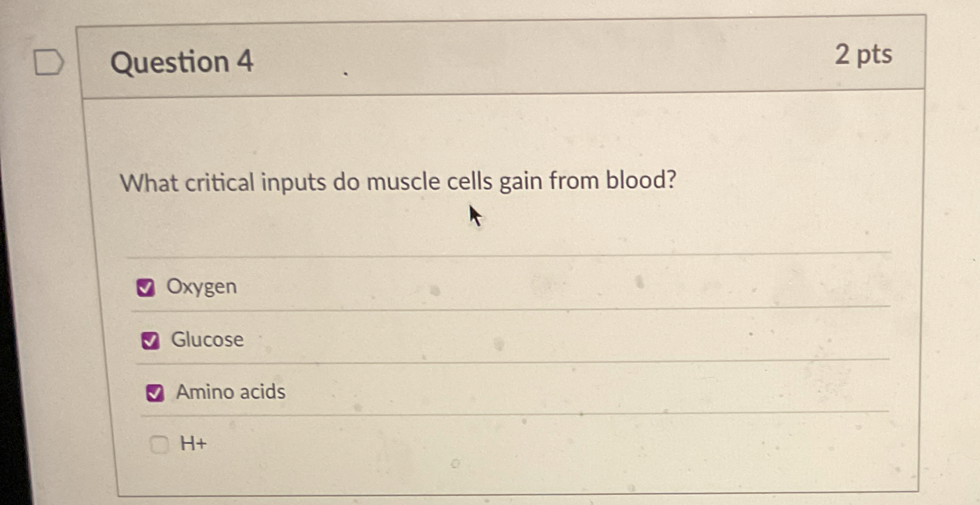 Solved Question 42 ﻿ptsWhat critical inputs do muscle cells | Chegg.com