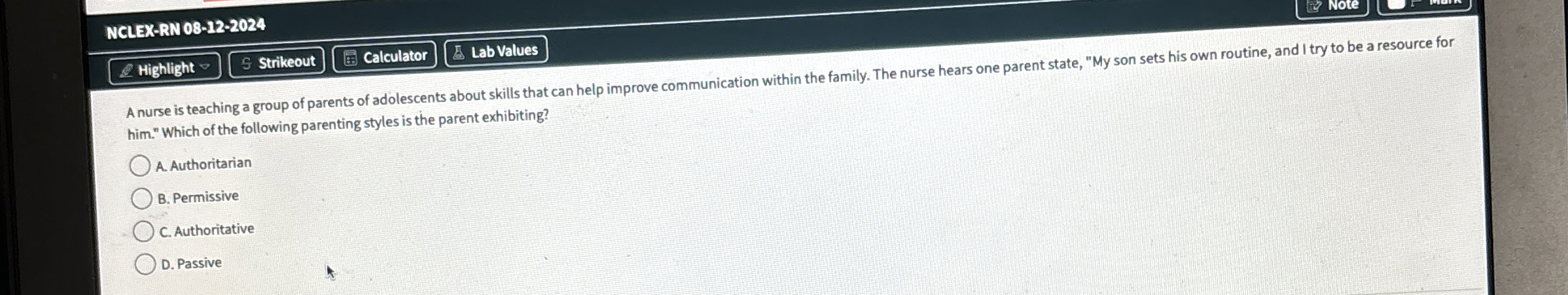 Solved NCLEX-RN 08-12-2024HighlightStrikeoutCalculatorLab | Chegg.com