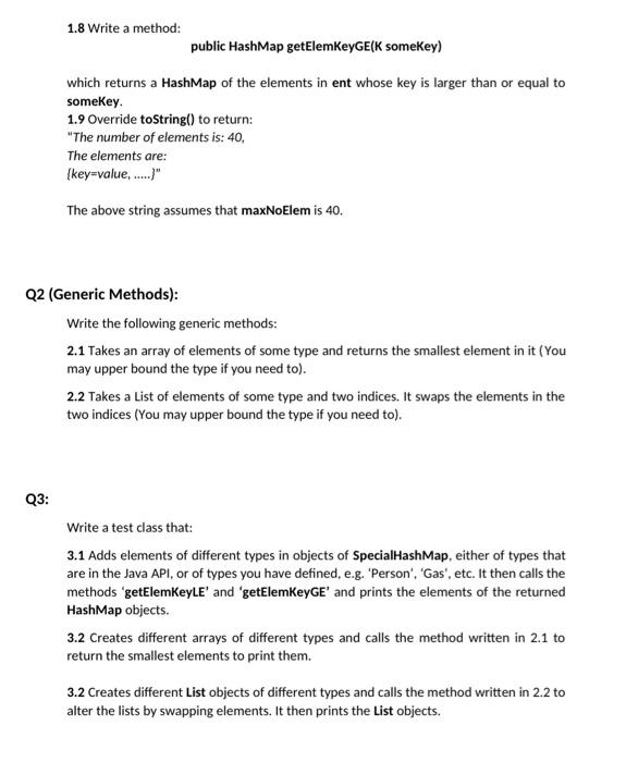 Solved Tutorial on Generics (Generic Methods and Generic | Chegg.com