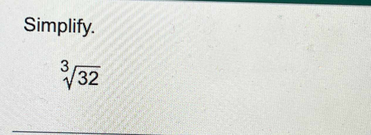 Solved Simplify.323 | Chegg.com