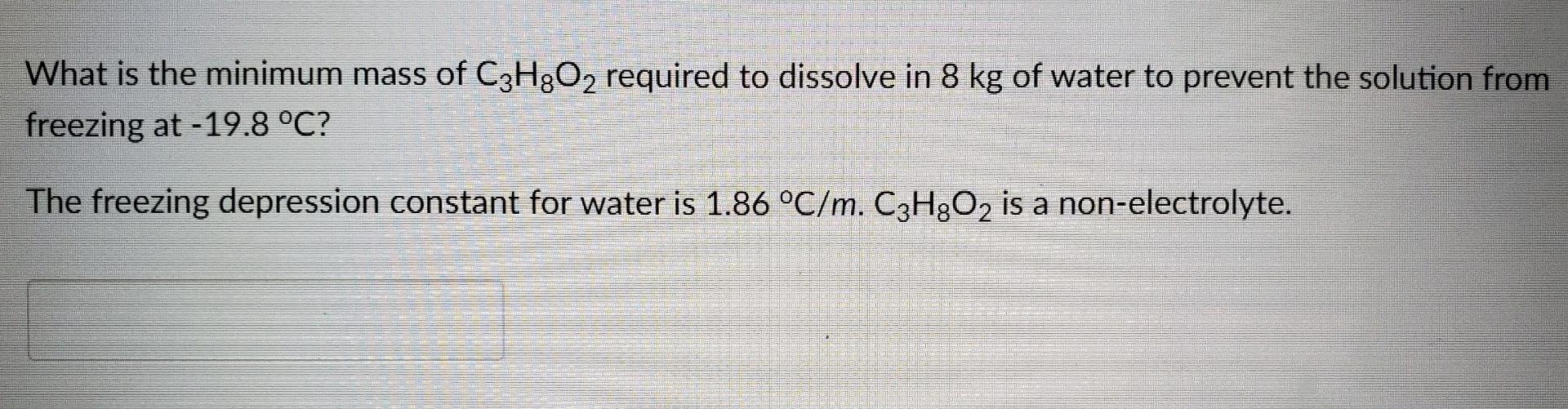 Solved What is the minimum mass of C3H2O2 required to | Chegg.com