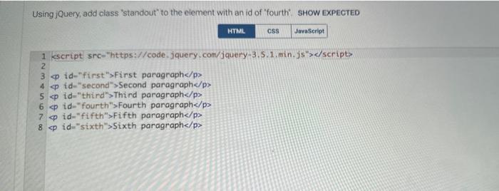 Solved Using Jquery Add Class Standout To The Element 