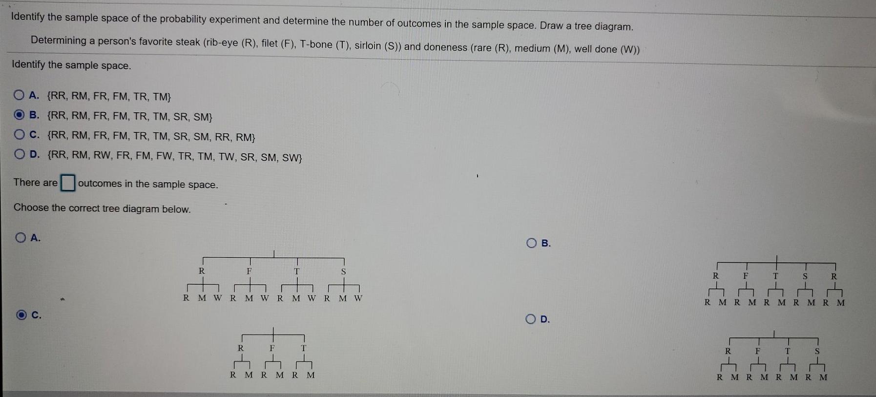 Solved Identify the sample space of the probability | Chegg.com
