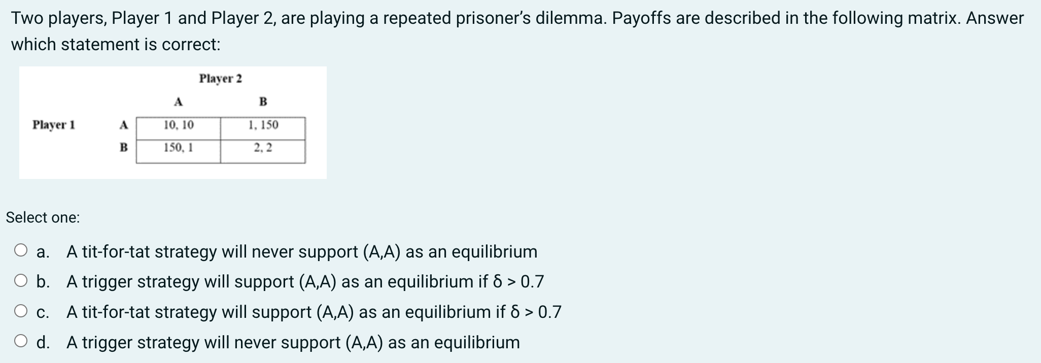 Solved Two players, Player 1 ﻿and Player 2, ﻿are playing a | Chegg.com