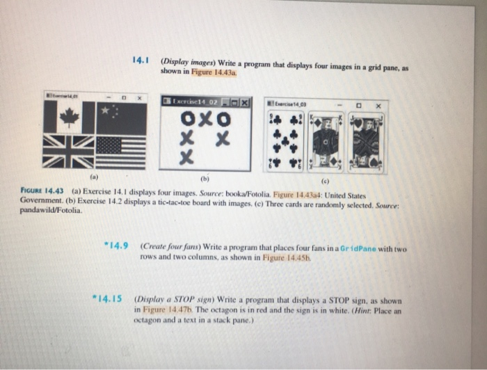 Solved 14.1 (Display images) Write a program that displays | Chegg.com