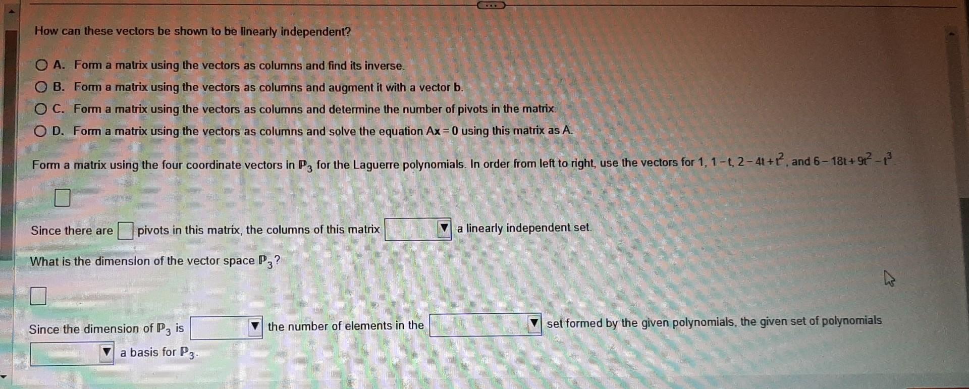 Solved To show that these polynomials form a basis of P3, | Chegg.com