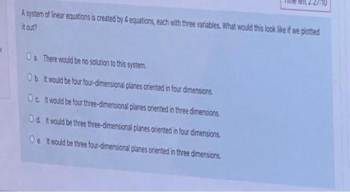 Solved A system of linear equations is created by 4 | Chegg.com