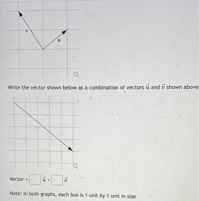 Solved Q Write the vector shown below as a combination of | Chegg.com