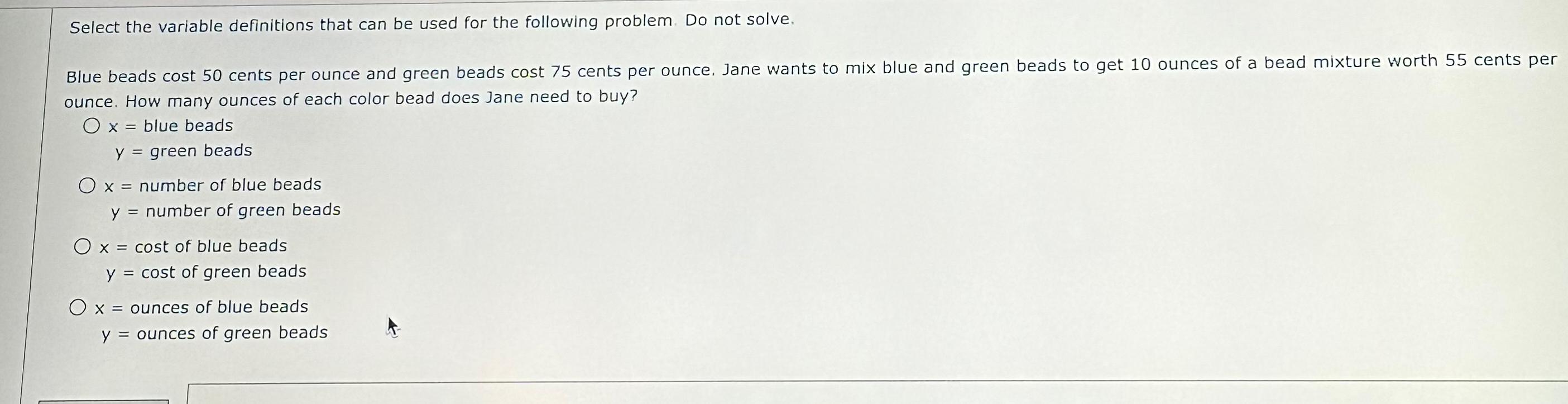 Solved Select the variable definitions that can be used for | Chegg.com