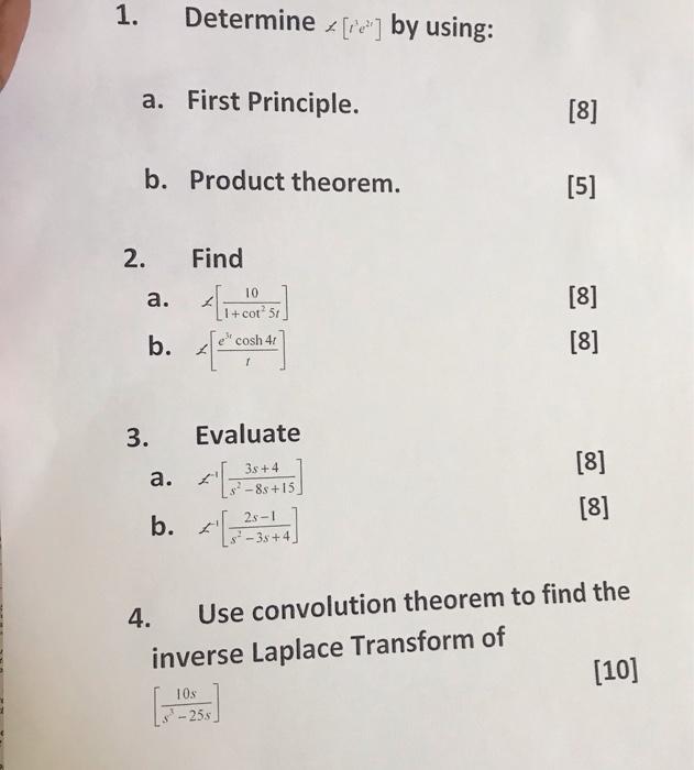 Solved a. First Principle. [8] b. Product theorem. [5] 2. | Chegg.com