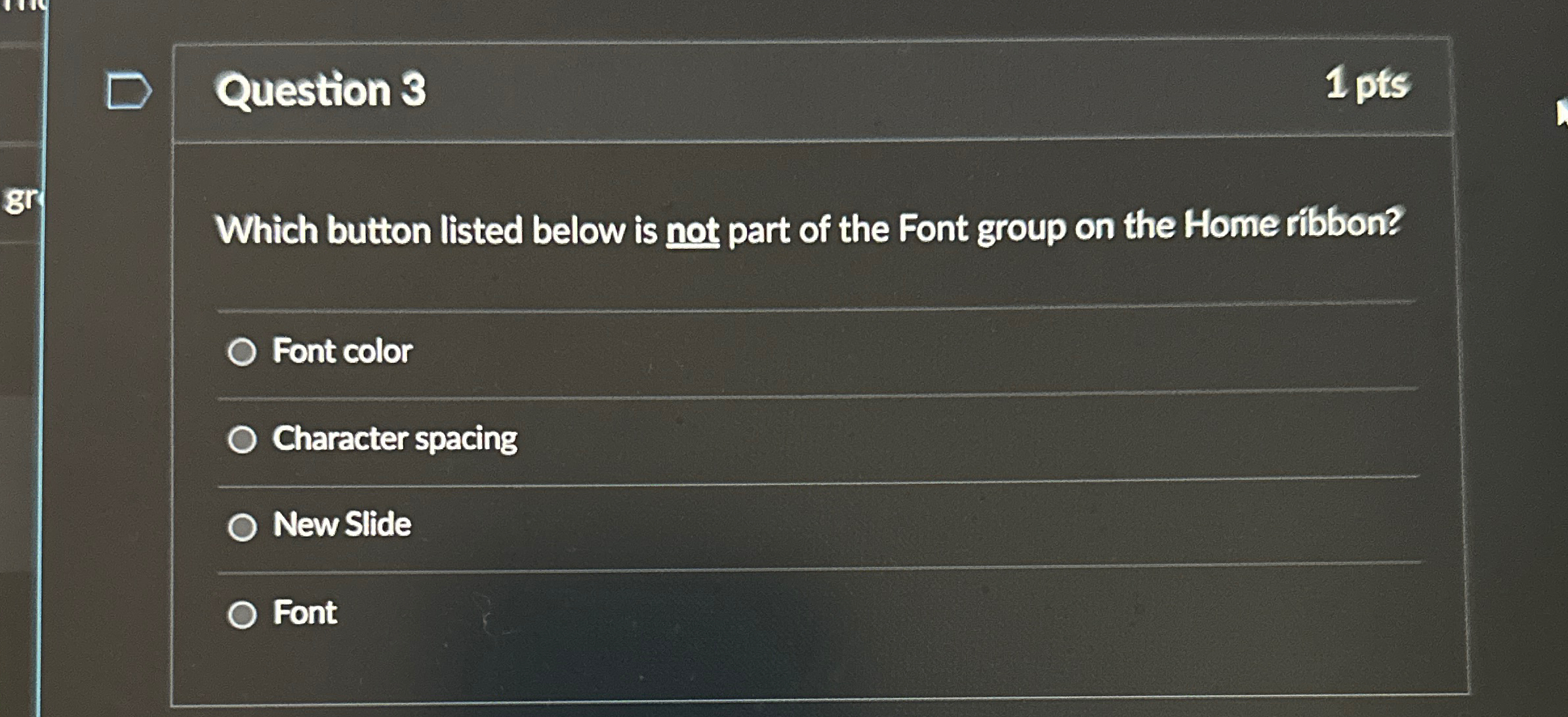 Solved Question 31 ﻿ptsWhich button listed below is not part | Chegg.com