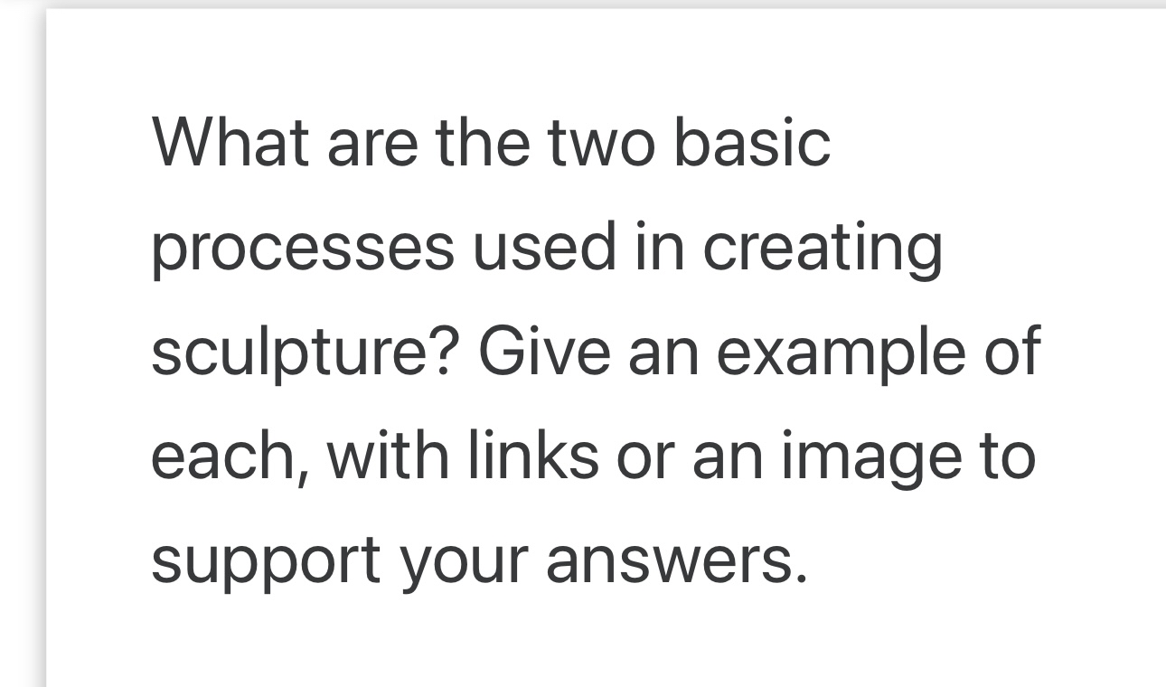 What are the two basic processes used in creating | Chegg.com