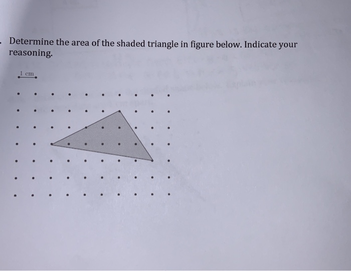 Solved - Determine the area of the shaded triangle in figure | Chegg.com