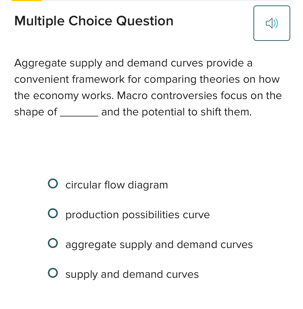 Solved Multiple Choice QuestionAggregate supply and demand | Chegg.com