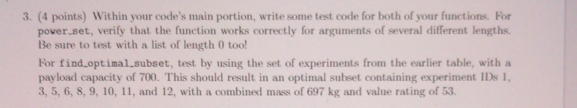 Solved 3. (4 points) Within your code's main portion, write | Chegg.com