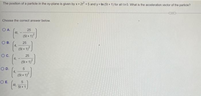 Solved The position of a particle in the xy-plane is given | Chegg.com
