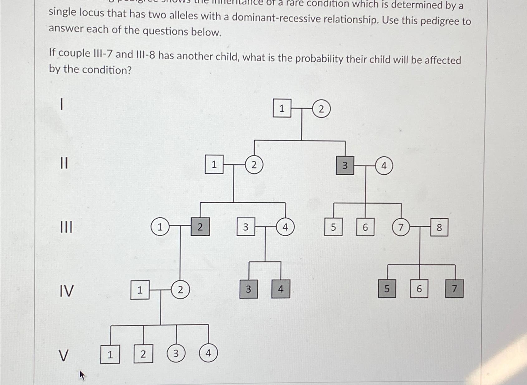 Solved single locus that has two alleles with a | Chegg.com