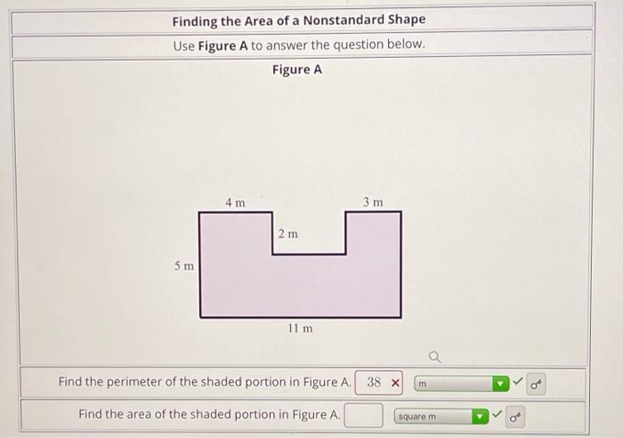 Solved Finding the Area of a Nonstandard Shape Use Figure A | Chegg.com