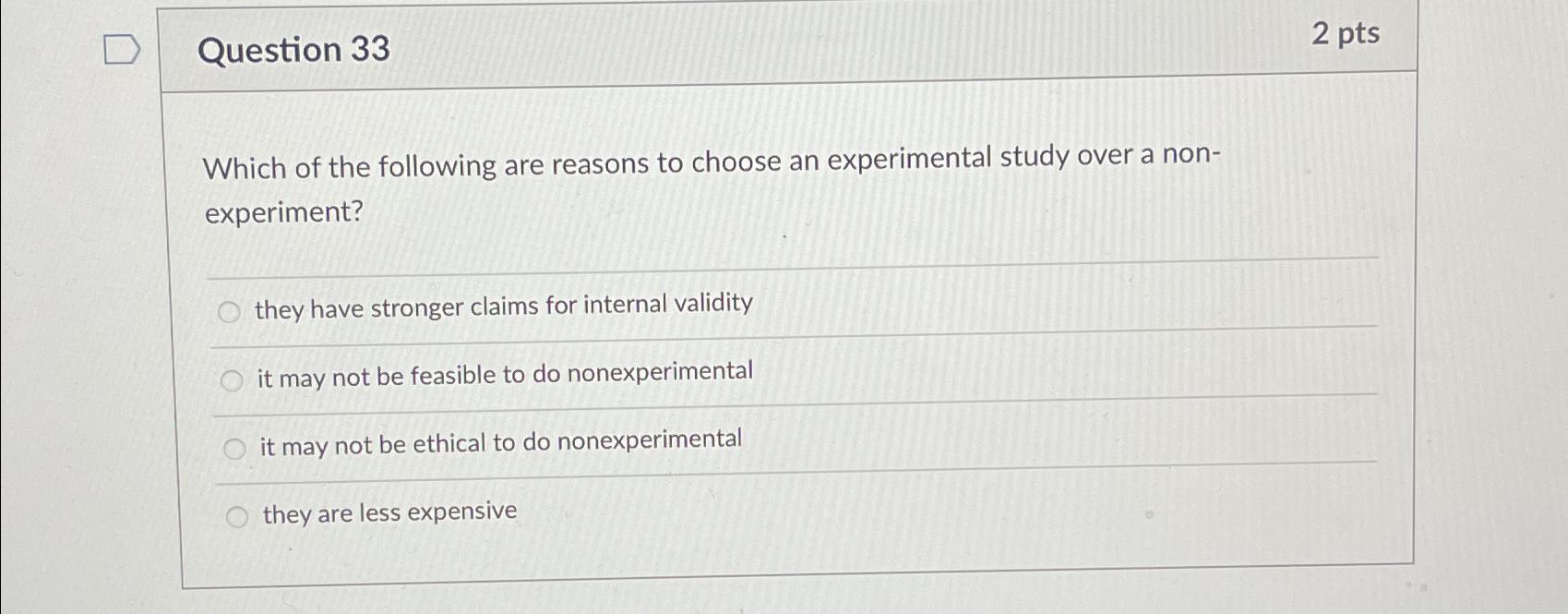 Solved Question 332 ﻿ptsWhich of the following are reasons | Chegg.com