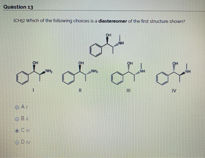 Solved which of the following is a diastereomer of the first | Chegg.com