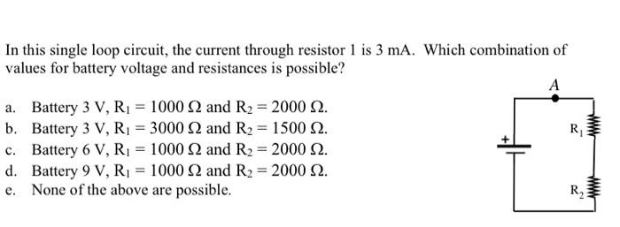 Solved In this single loop circuit, the current through | Chegg.com