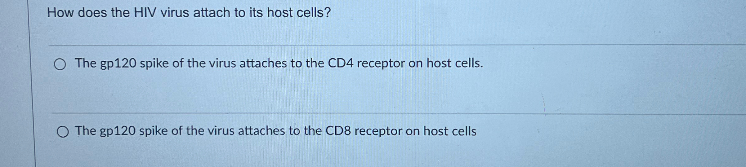 Solved How does the HIV virus attach to its host cells?q, | Chegg.com