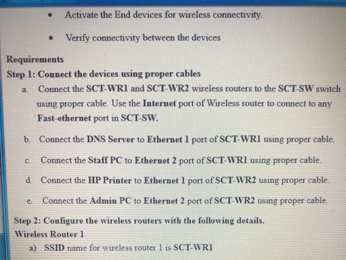 Solved ITNT101_FINAL_SET A IP addressing table Device | Chegg.com