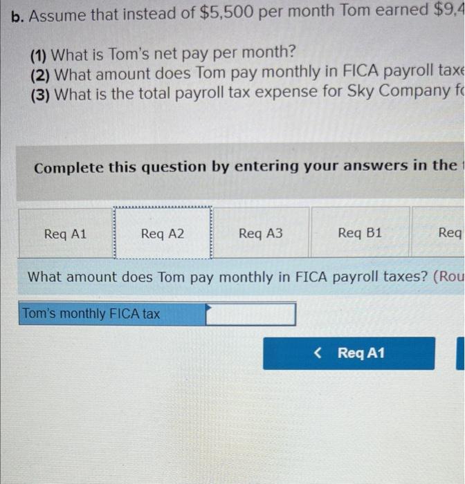 Solved Sky Company Employed Tom Mills In Year 1 Tom Earned Chegg