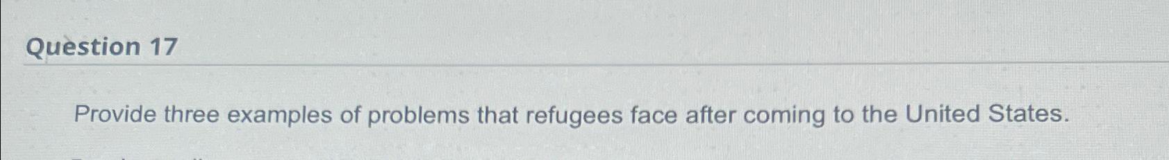 Solved Question 17Provide three examples of problems that | Chegg.com